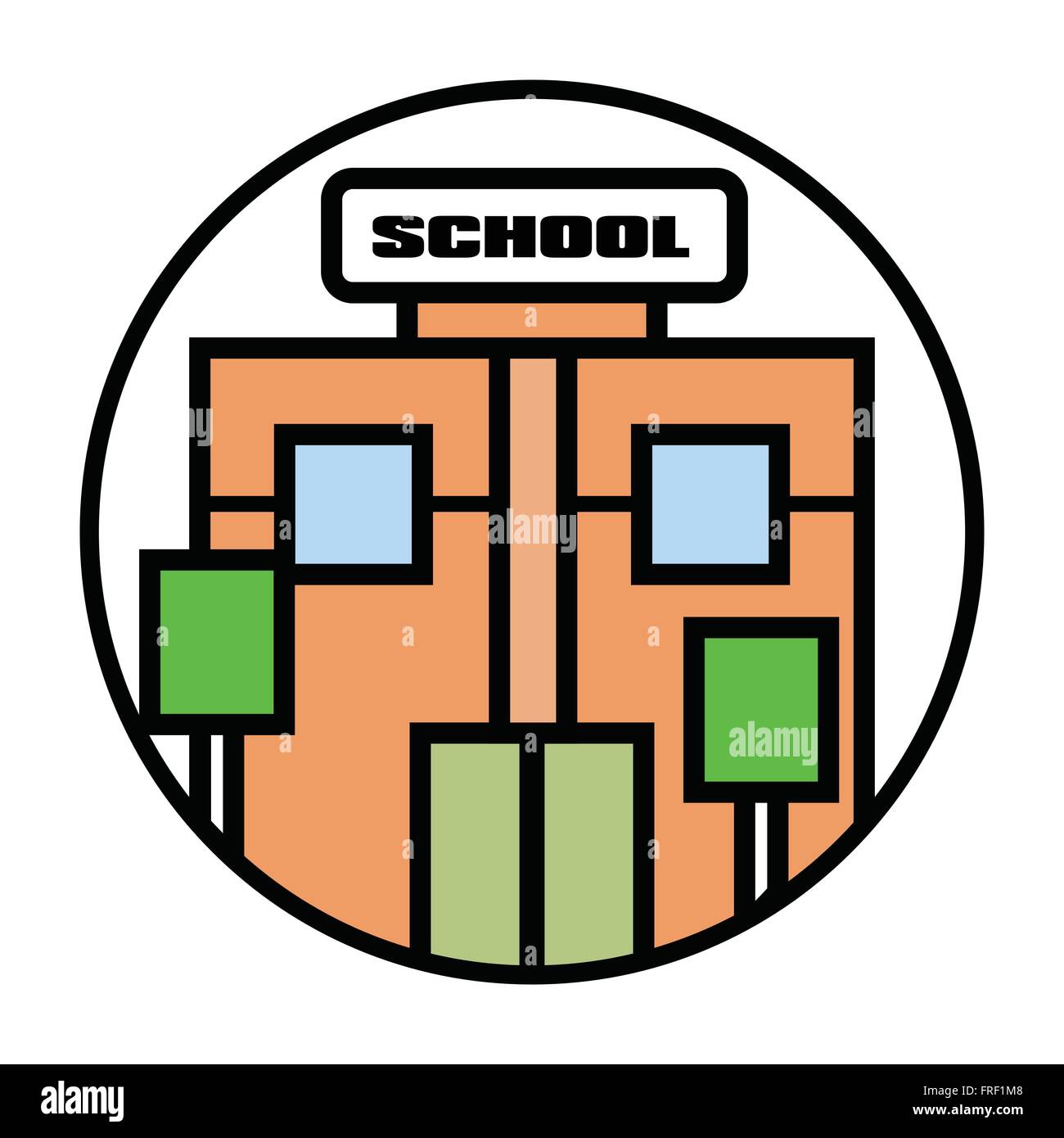 Flat school icon: Vector Stock Vector Image & Art - Alamy
