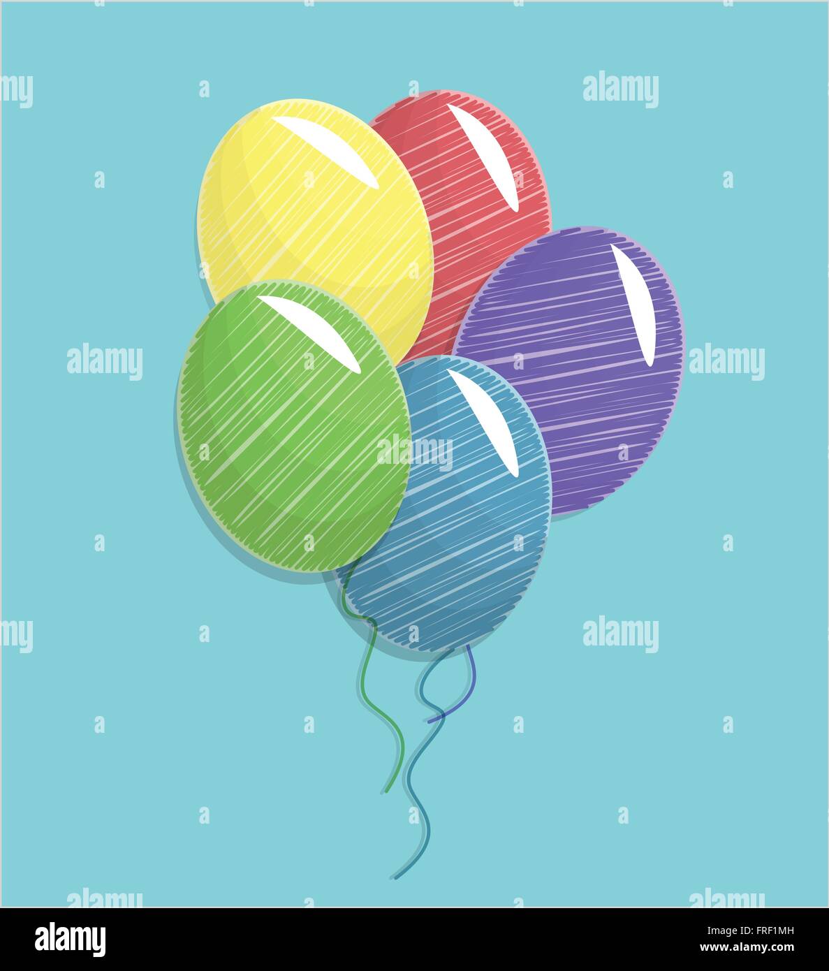 Red balloon floating in Stock Vector Images - Alamy