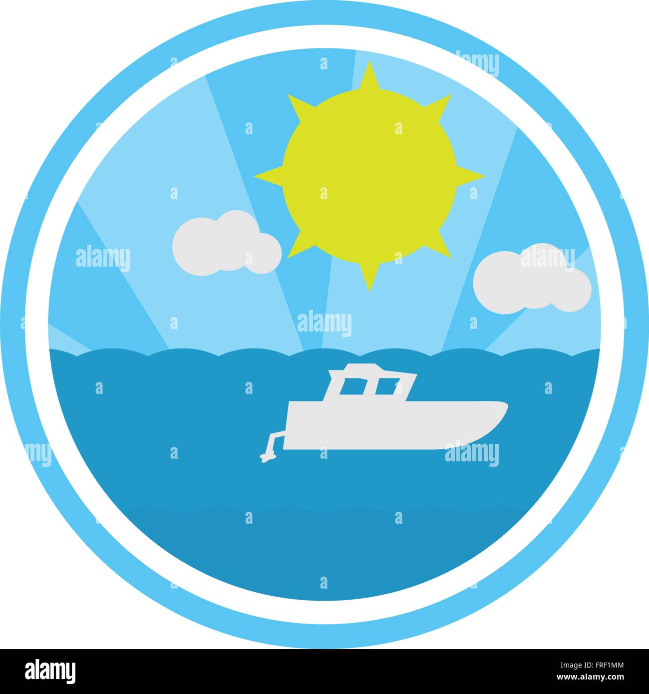 Flat Sea View Pictogram: Vector Stock Vector Image & Art - Alamy
