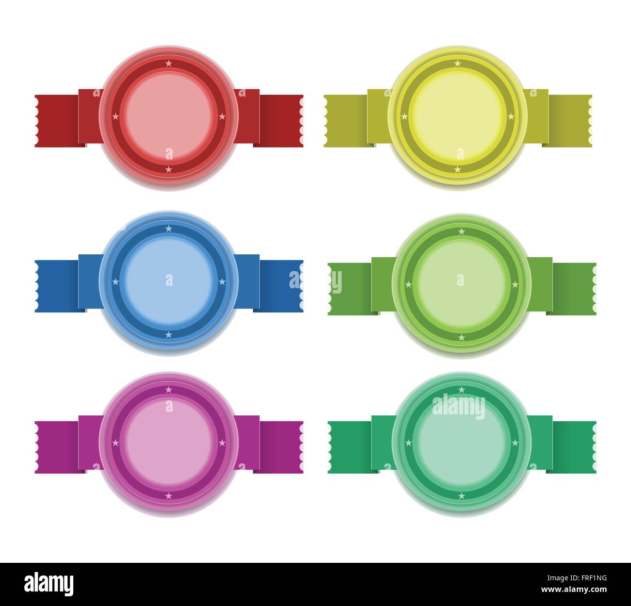 Ribbon banner badges frame Cut Out Stock Images & Pictures - Alamy