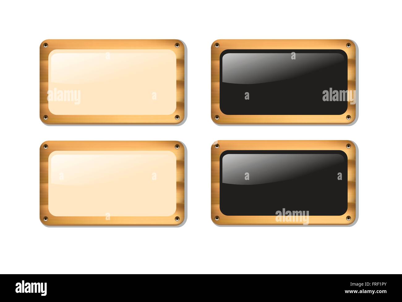 Wooden Signs - Banners: Vector Stock Vector Image & Art - Alamy