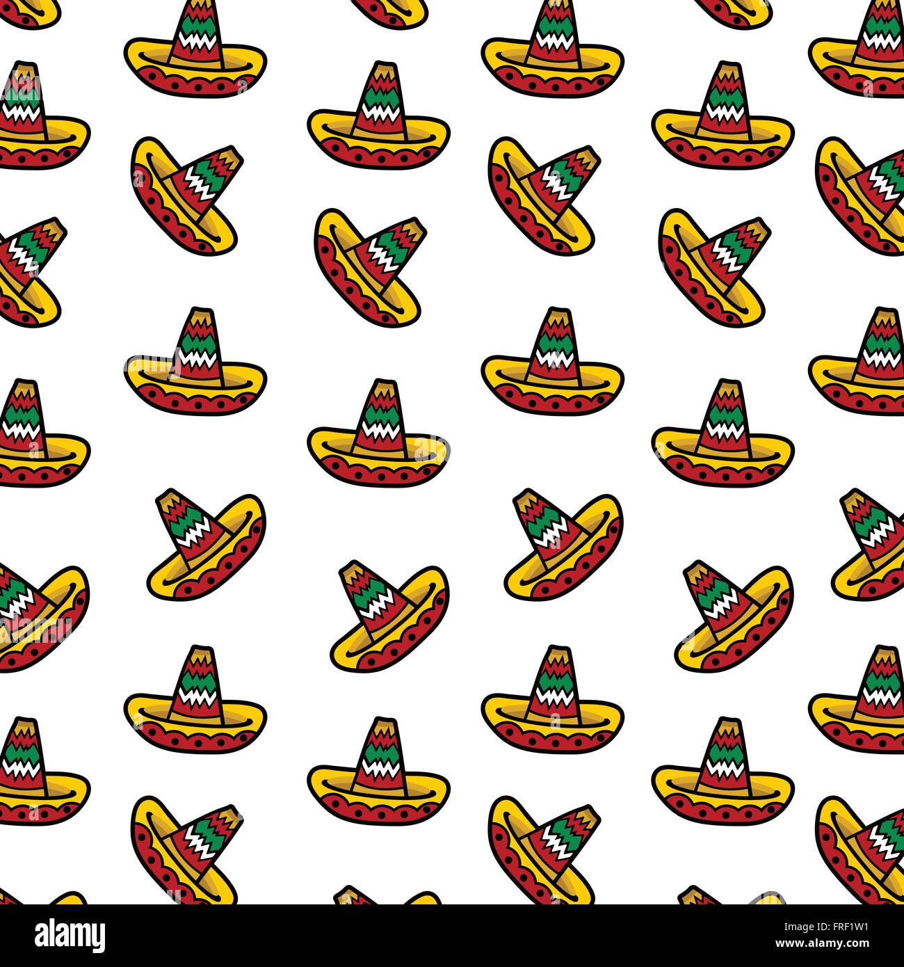 Mexican Sombrero Pattern Stock Vector Image & Art - Alamy