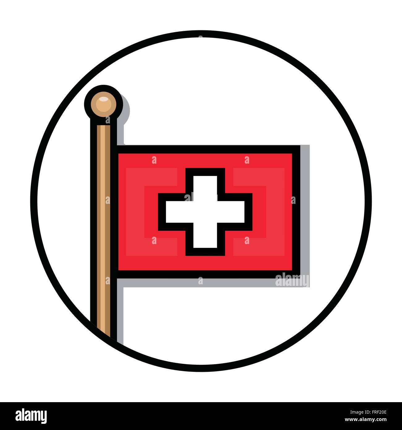 Official flag of switzerland Cut Out Stock Images & Pictures - Alamy