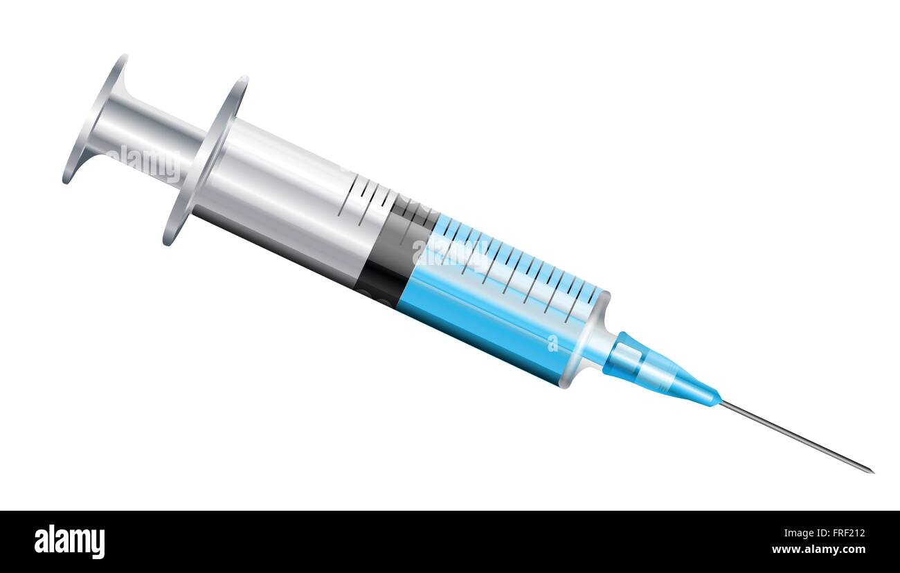 blue syringe icon on white background Stock Vector Image & Art - Alamy