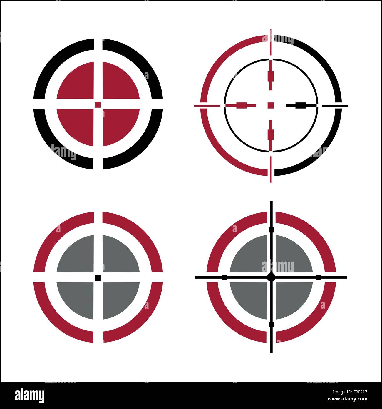 Crosshair icons set simple Stock Vector Images - Alamy