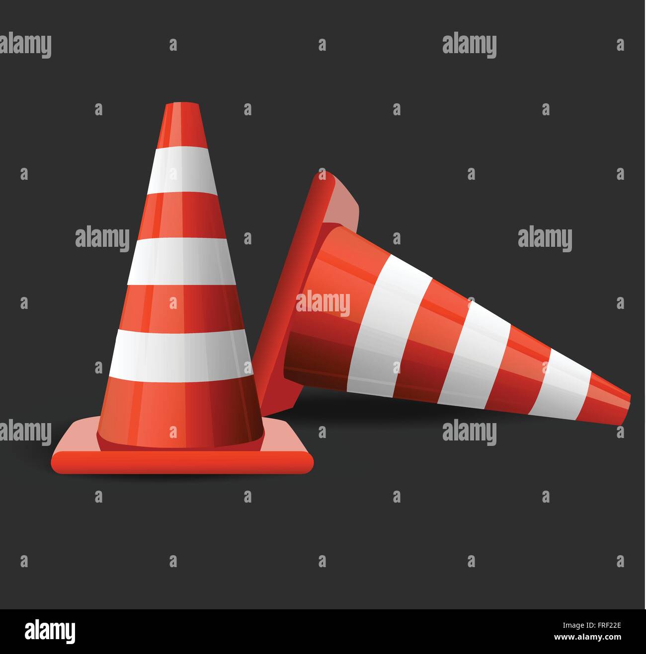 Construction traffic cone on Stock Vector Images - Alamy