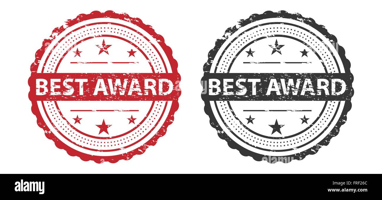 Best Award Grunge Stamp Red and Black Isolated on white Stock Vector ...