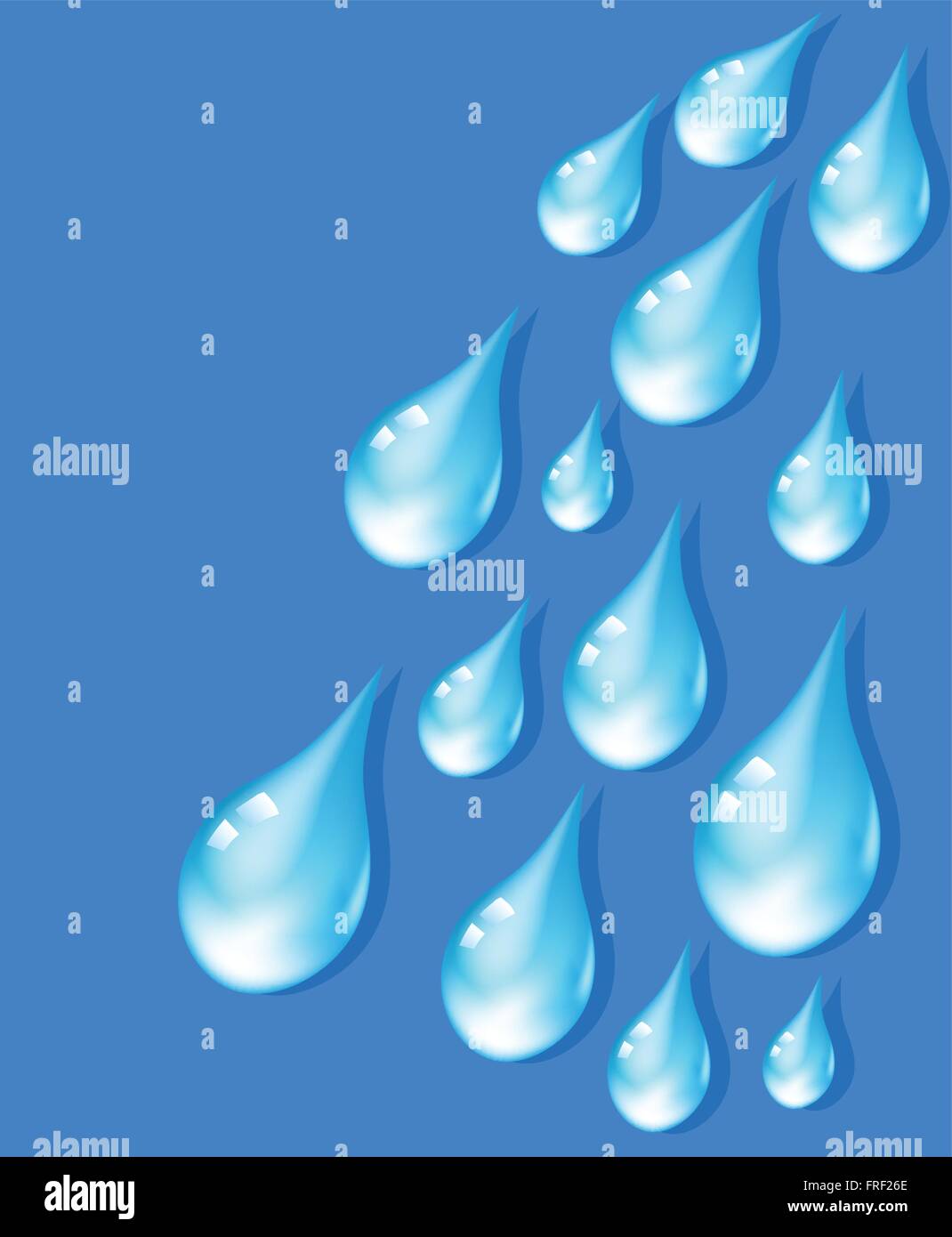 Blue Water Drops Stock Vector Image & Art - Alamy