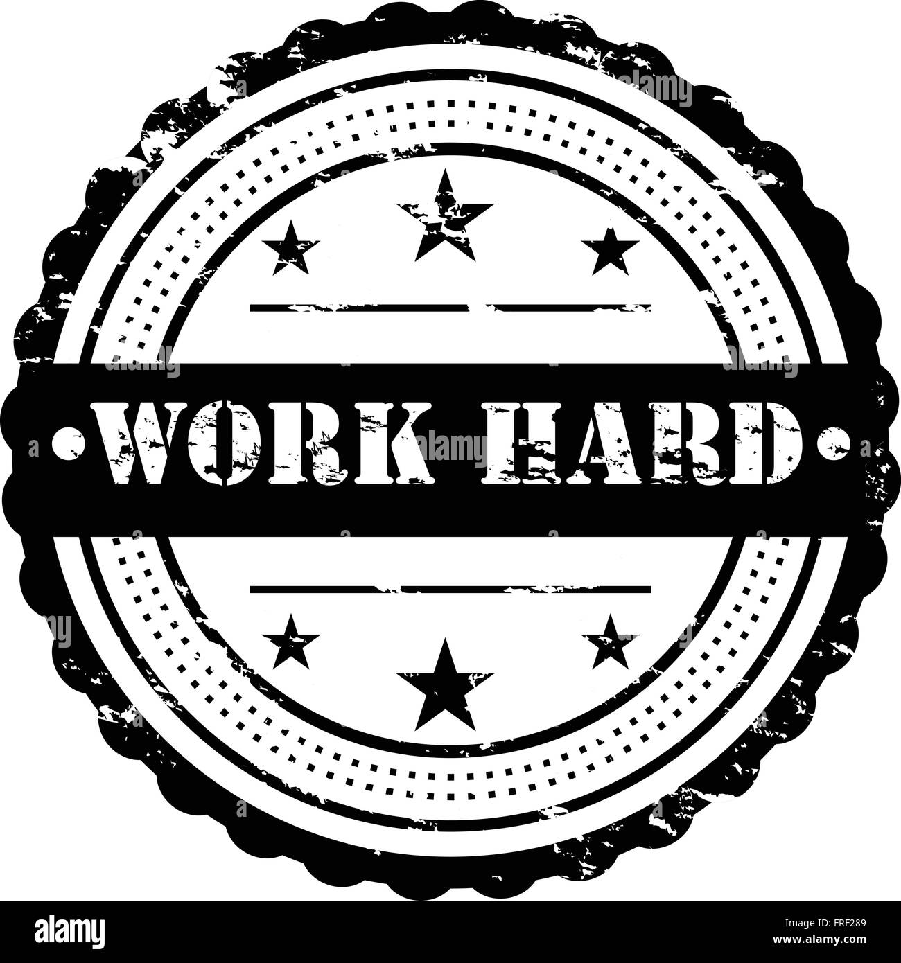 Work Hard / Grunge Badge Stock Vector Image & Art - Alamy