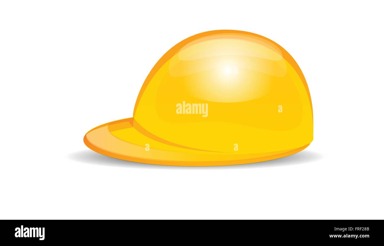 Hard Hat - Worker Cap. Isolated on White Stock Vector Image & Art - Alamy