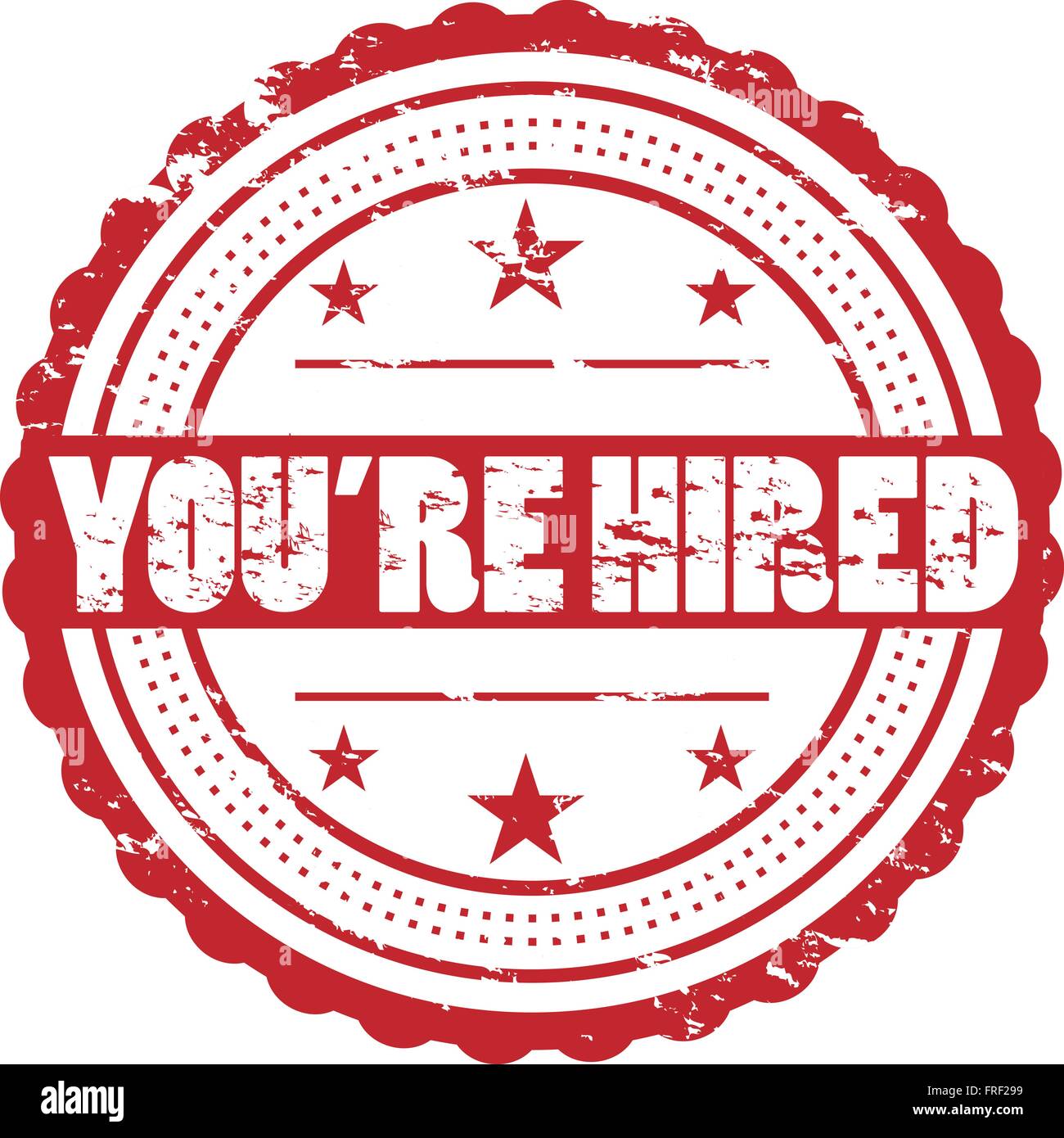 You're Hired Stamp Sticker Stock Vector Image & Art - Alamy