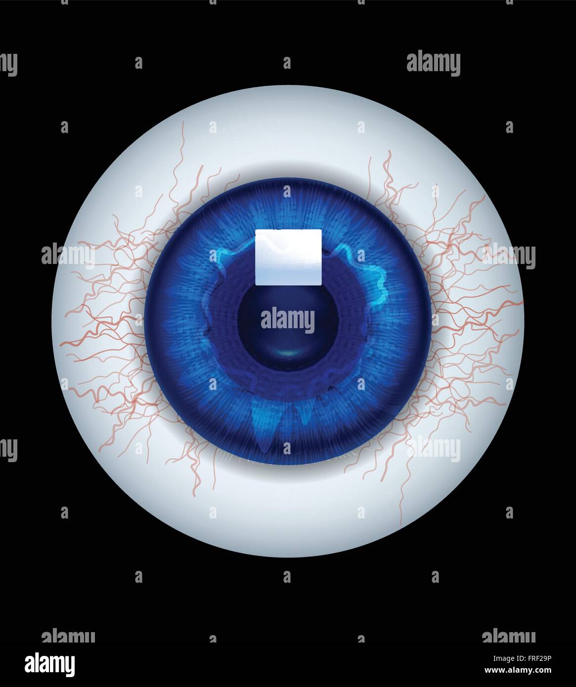 Blue Eye Over Black Background Stock Vector Image & Art - Alamy