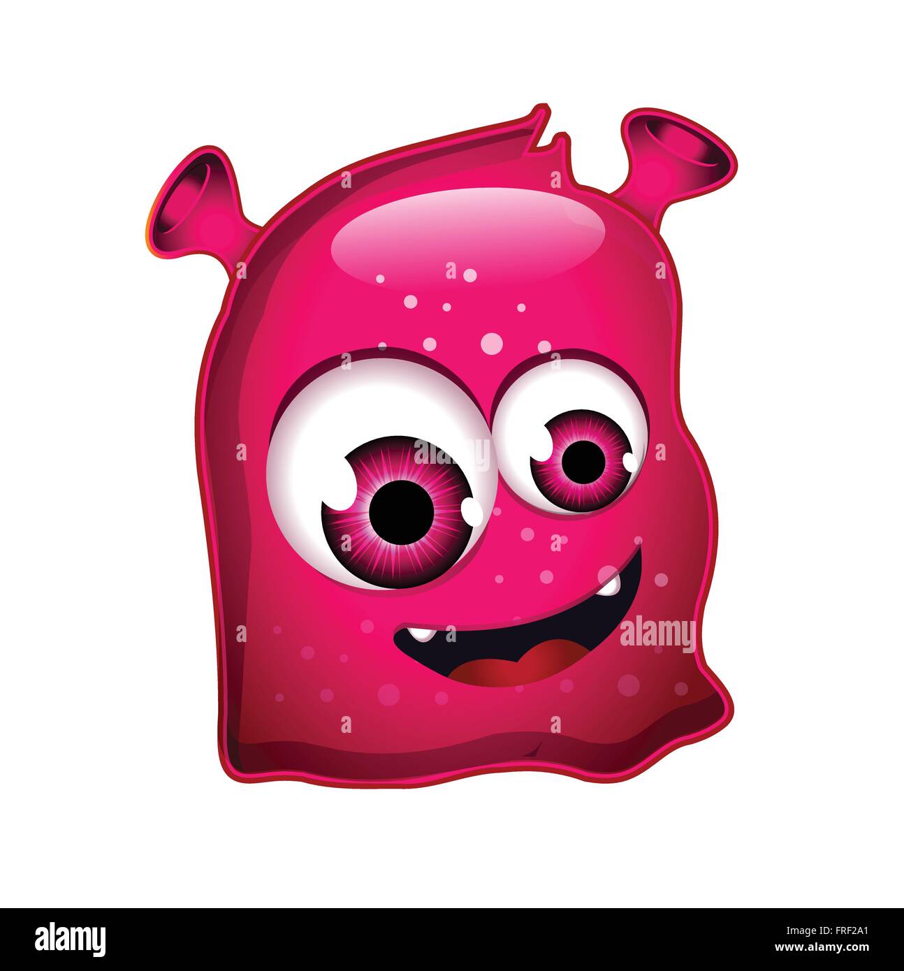 Blue Shiny Jelly Monster Isolated on White Stock Vector Image & Art - Alamy