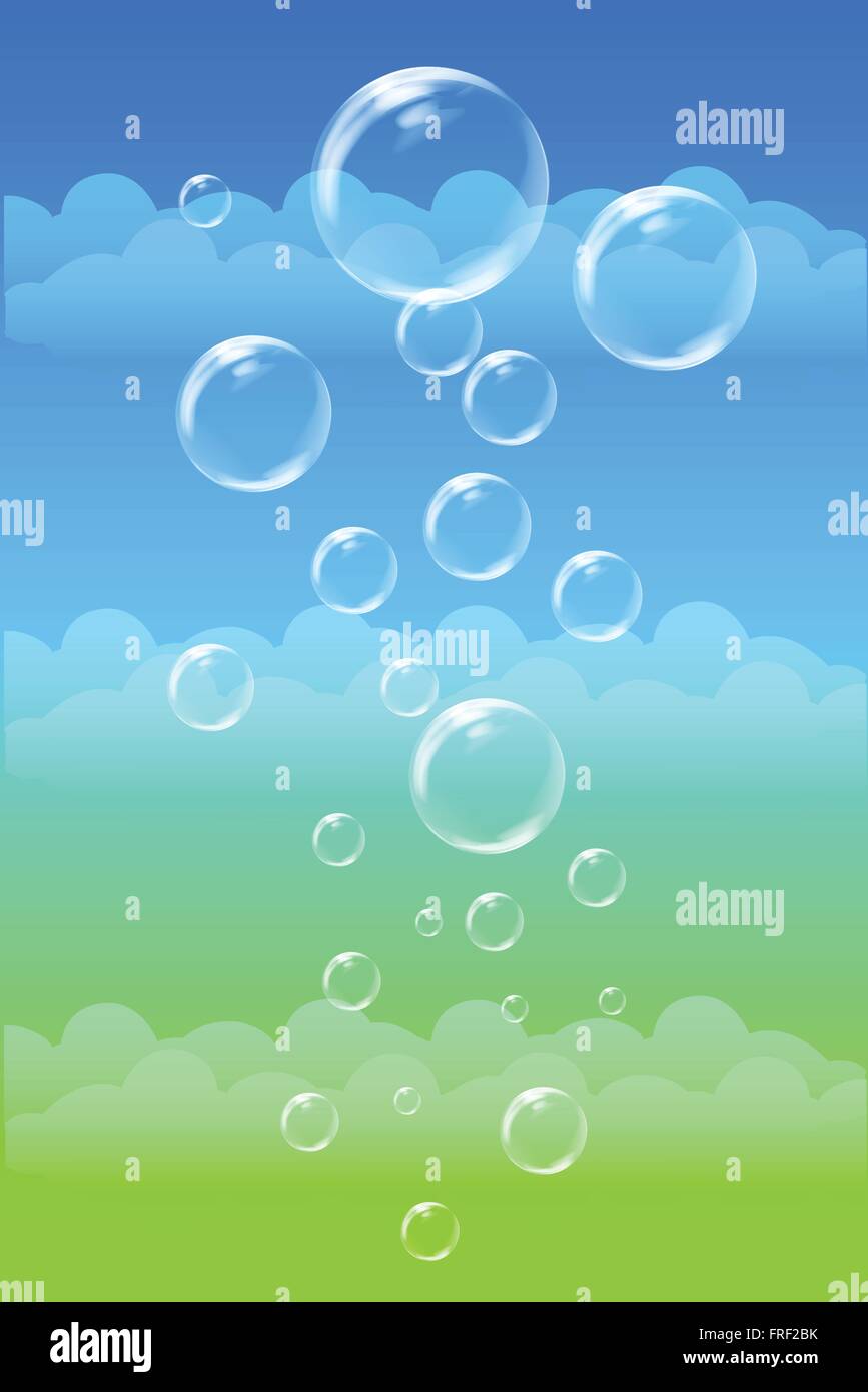 Blue Shiny Bubbles Background Stock Vector Image & Art - Alamy