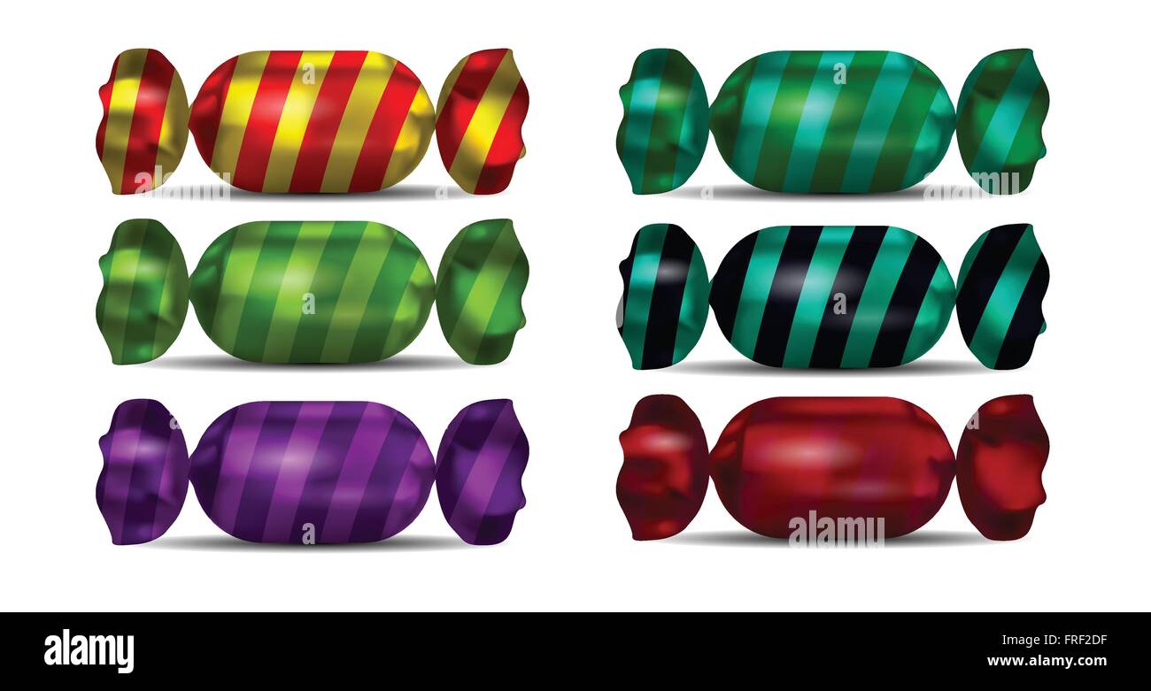 Realistic Candy Isolated on White Stock Vector Image & Art - Alamy