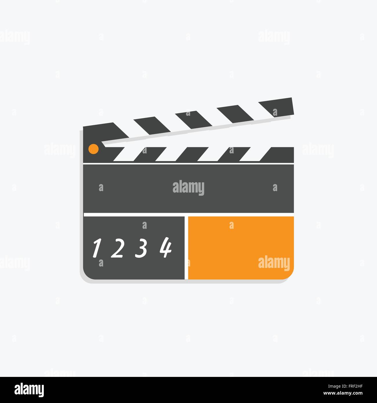 Flat Clapper Icon Modern Style Isolated on White Stock Vector Image ...