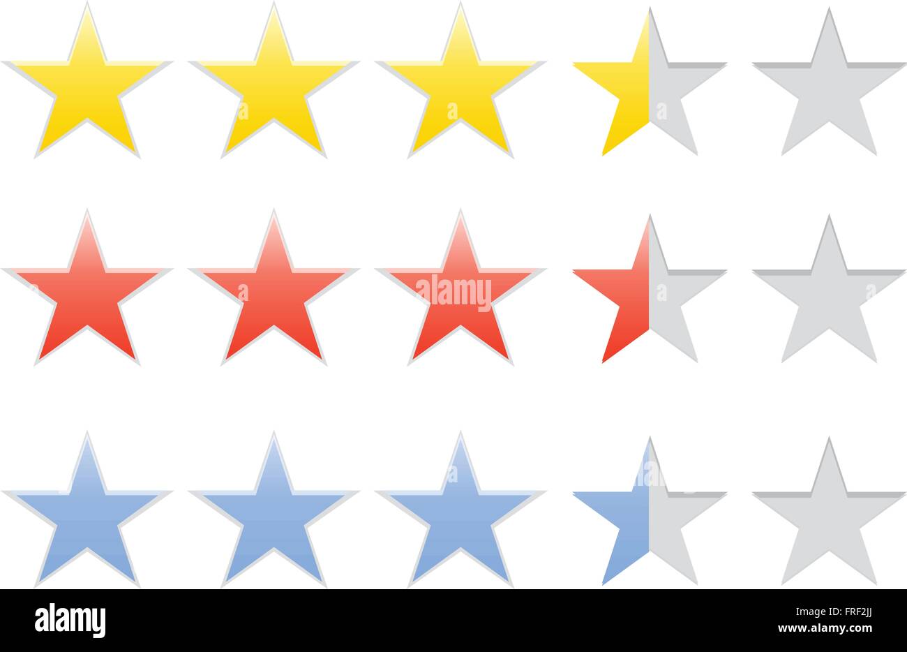 Star Rating Set Isolated on White Stock Vector Image & Art - Alamy