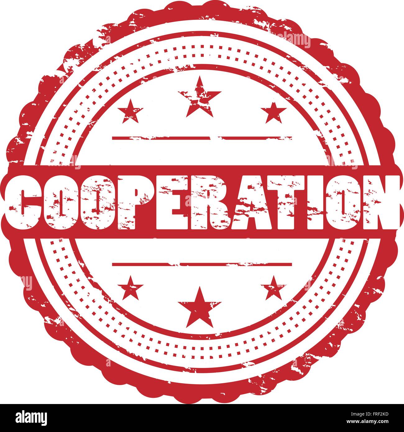 Cooperation Stamp Sticker Stock Vector Image & Art - Alamy