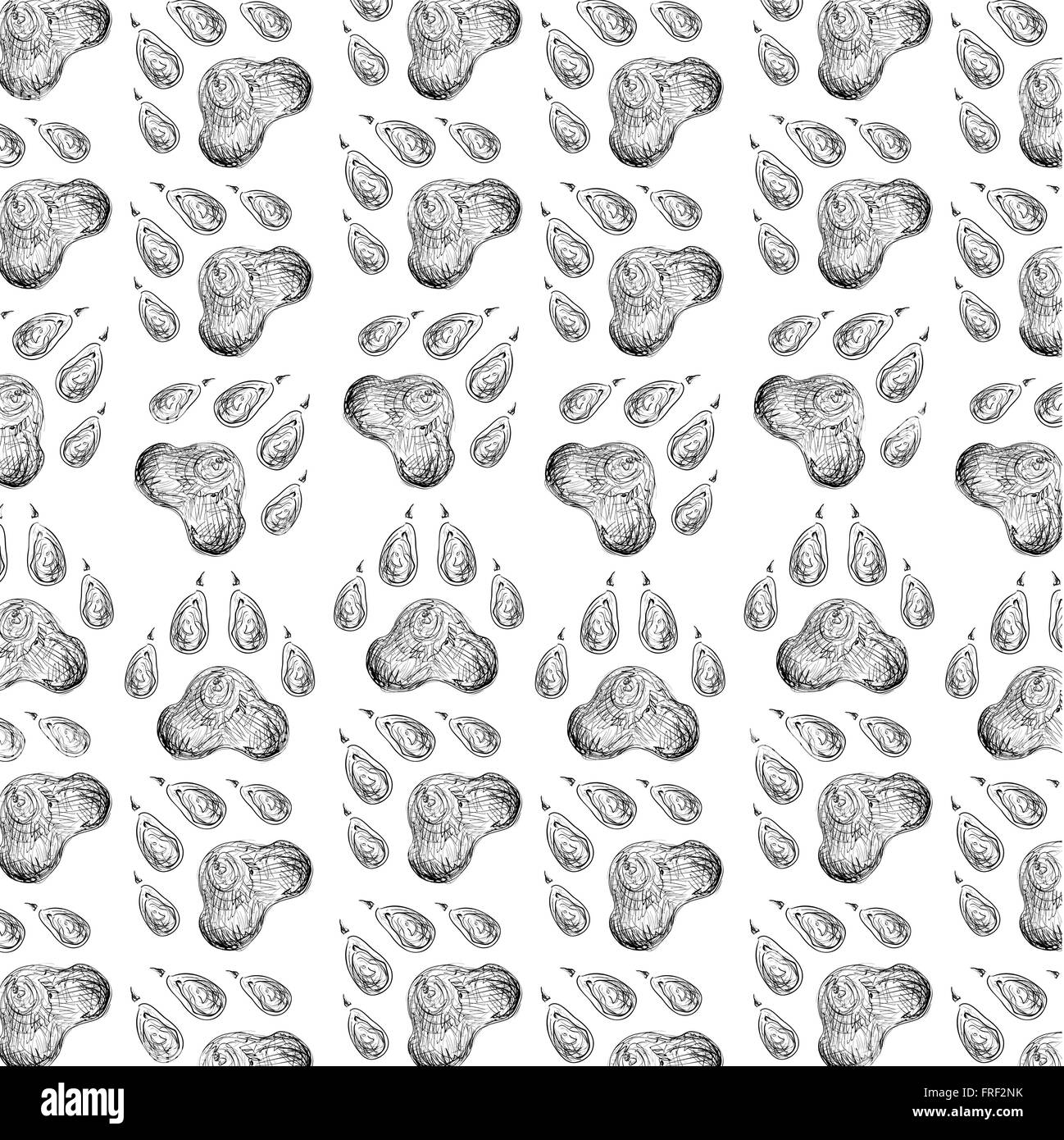 Dog Paws Pattern / Texture Stock Vector Image & Art - Alamy