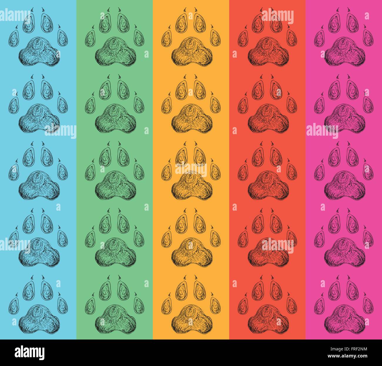Dog Paws Pattern / Texture Stock Vector Image & Art - Alamy