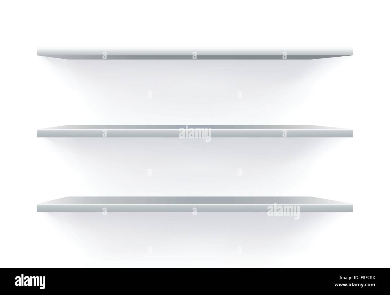 Bookshelf in white empty Stock Vector Images - Alamy