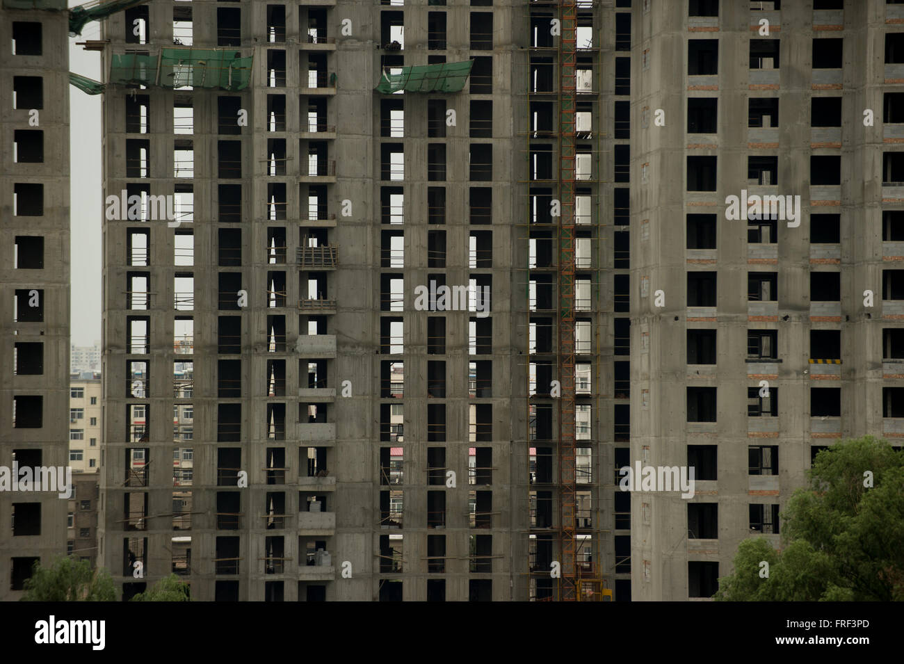 Empty apartment buildings on the outskirts of Beijing, China Stock ...