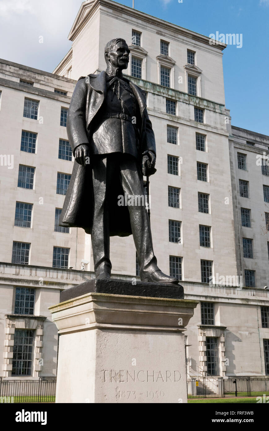 Statue of Air Marshal Lord Hugh Montague Trenchard founder of the Royal ...