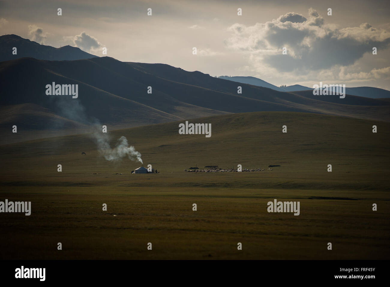 A Mongolian landscape Stock Photo - Alamy