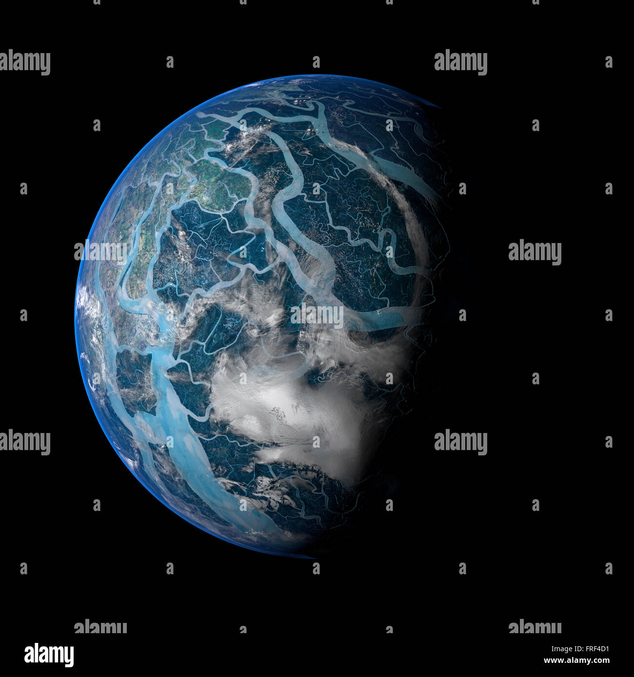Fantasy Alien Exo Planet isolated galaxy space Stock Photo - Alamy