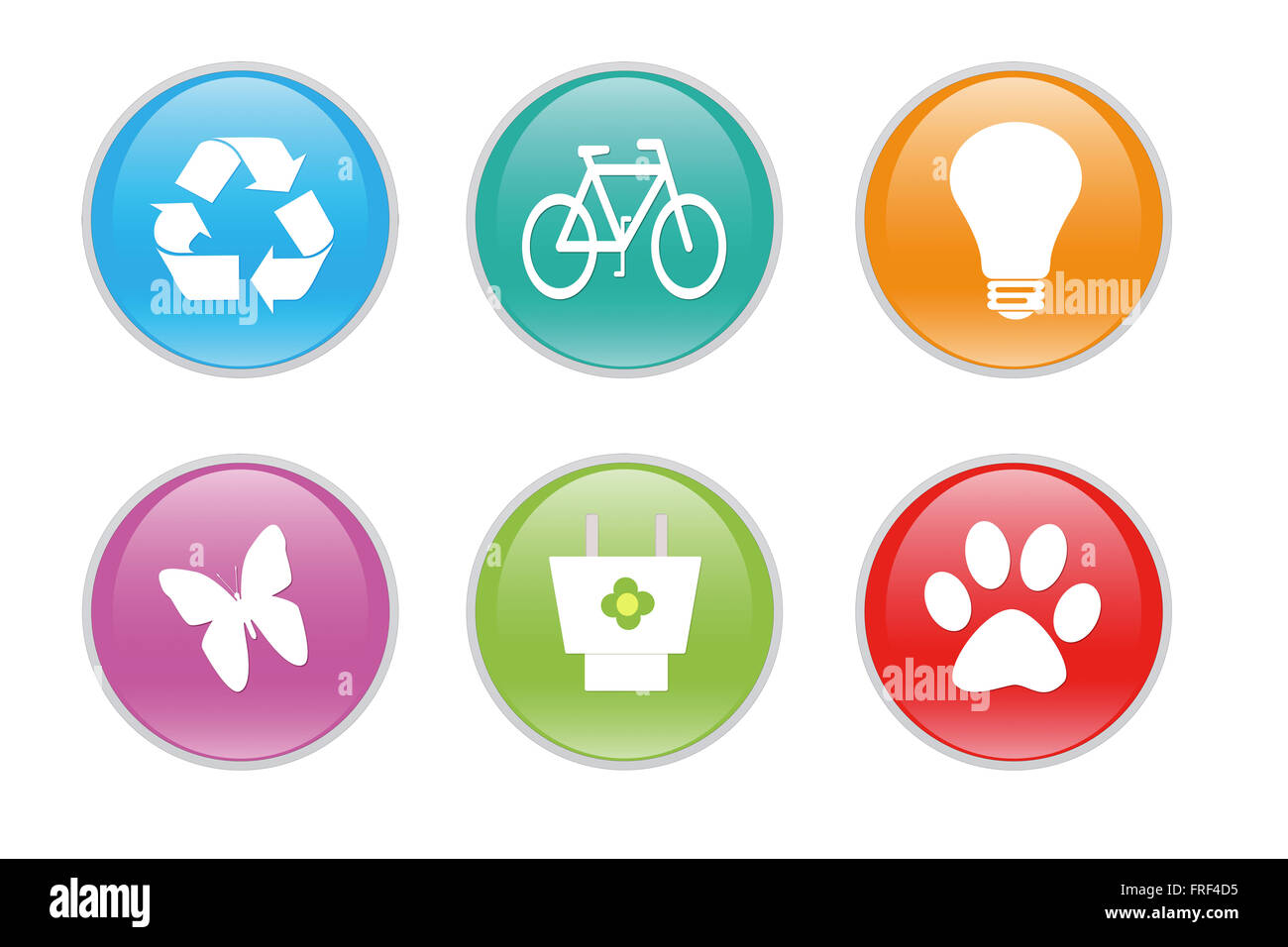 Set of colorful icons for the web with different symbols Stock Photo ...