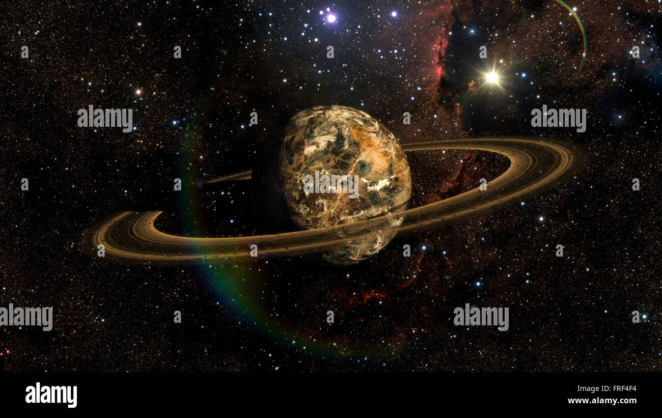 Fantasy Alien Exo Planet isolated galaxy space Stock Photo - Alamy