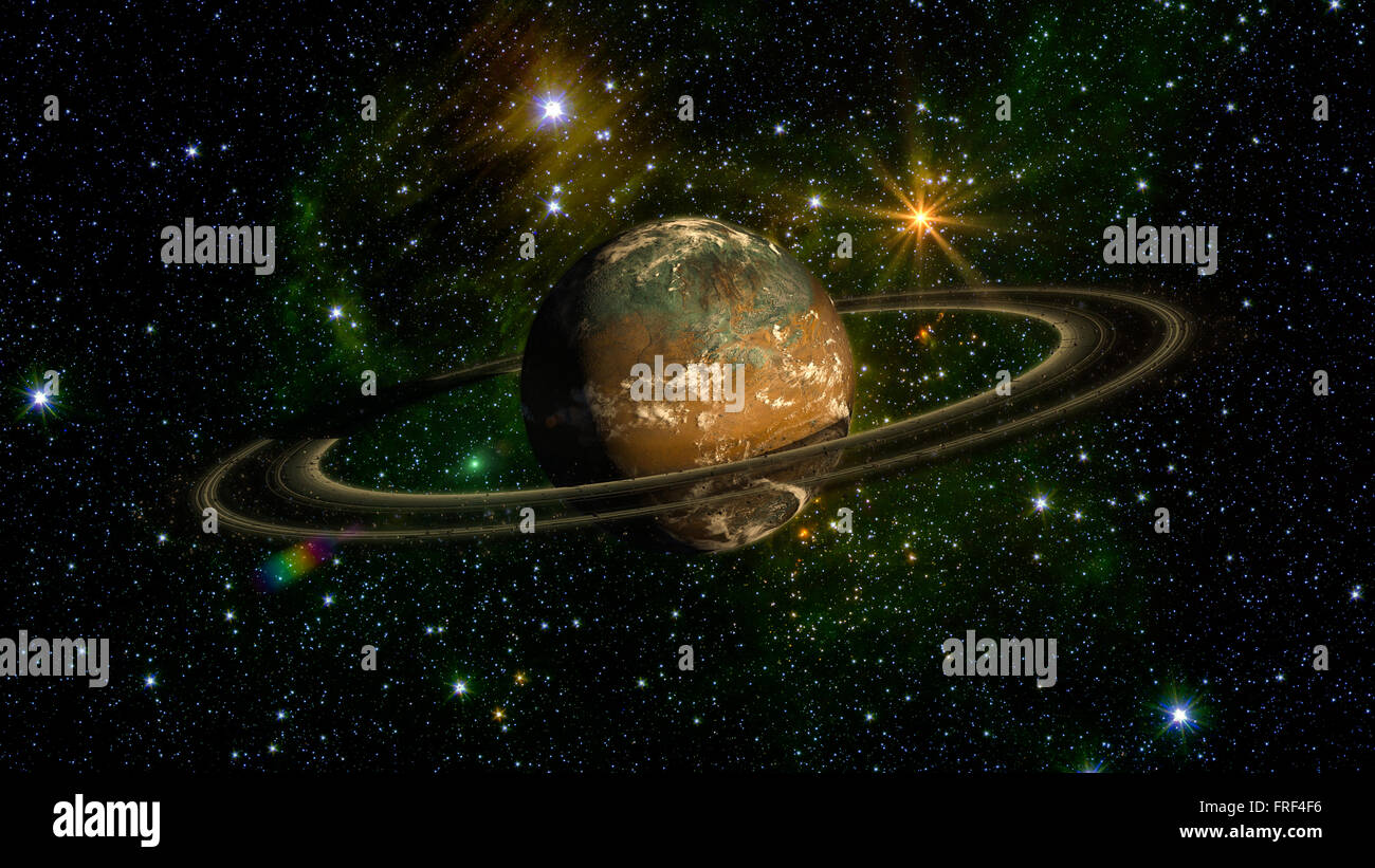 Fantasy Alien Exo Planet isolated galaxy space Stock Photo - Alamy