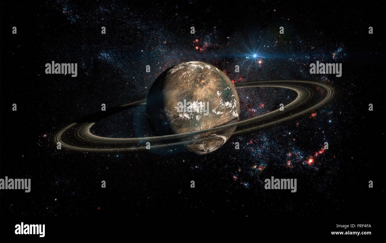 Fantasy Alien Exo Planet isolated galaxy space Stock Photo - Alamy