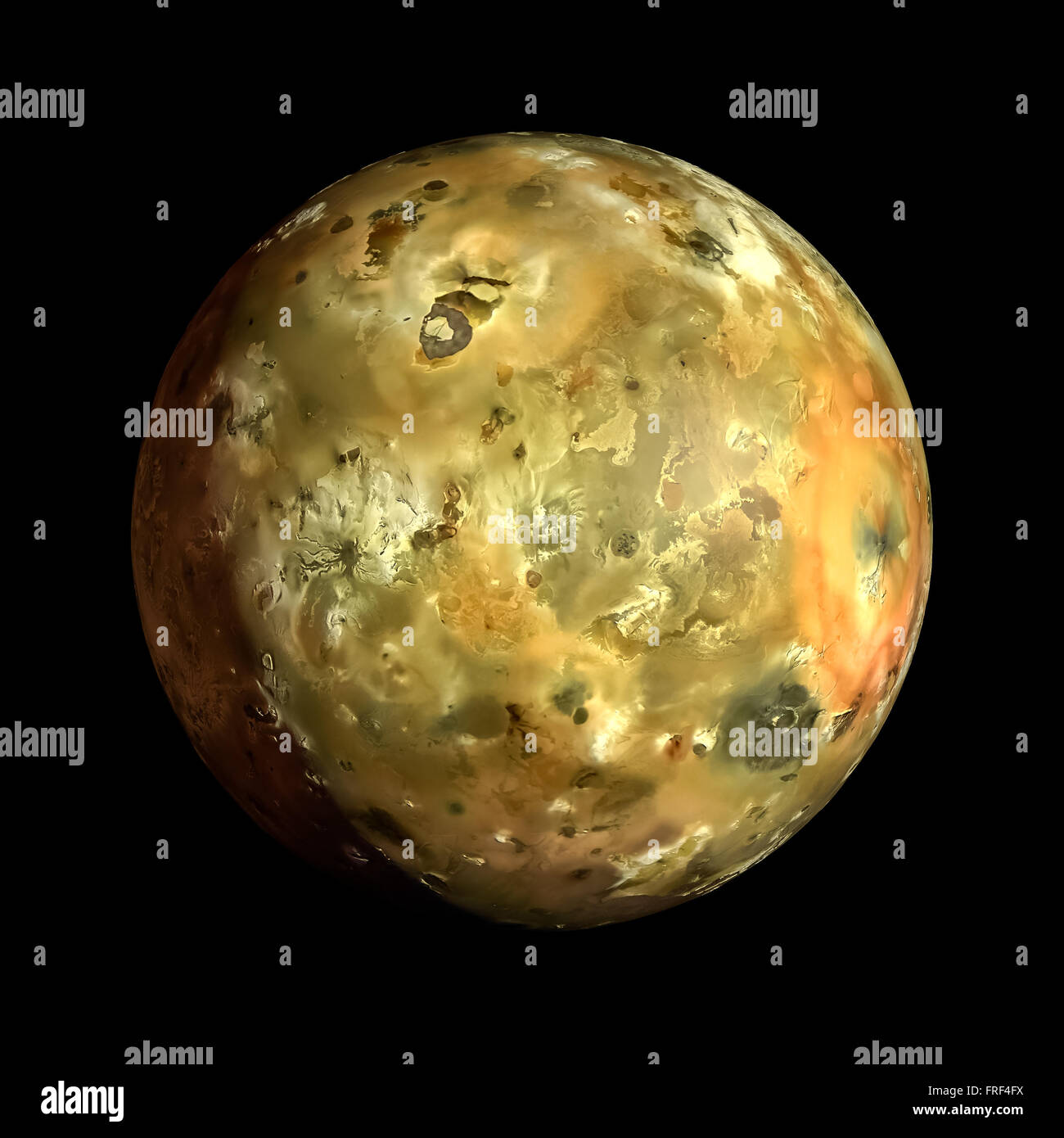 IO Planet Solar System background illustration space Stock Photo - Alamy