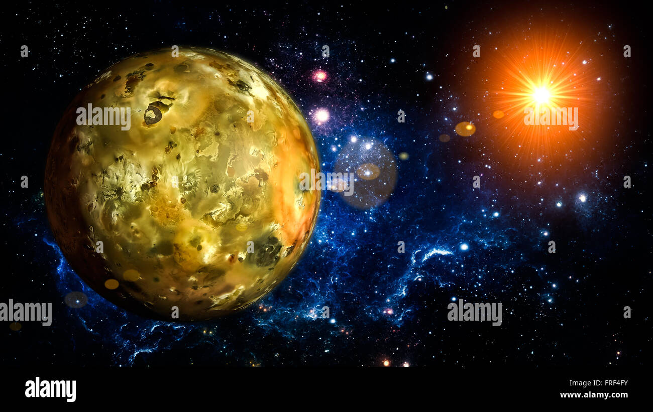 Io Planet Solar System space isolated illustration Stock Photo - Alamy