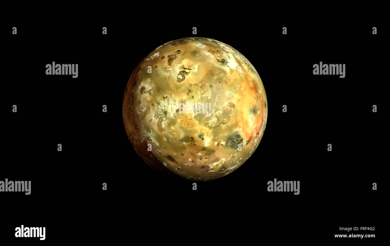 IO Planet Solar System background illustration space Stock Photo - Alamy