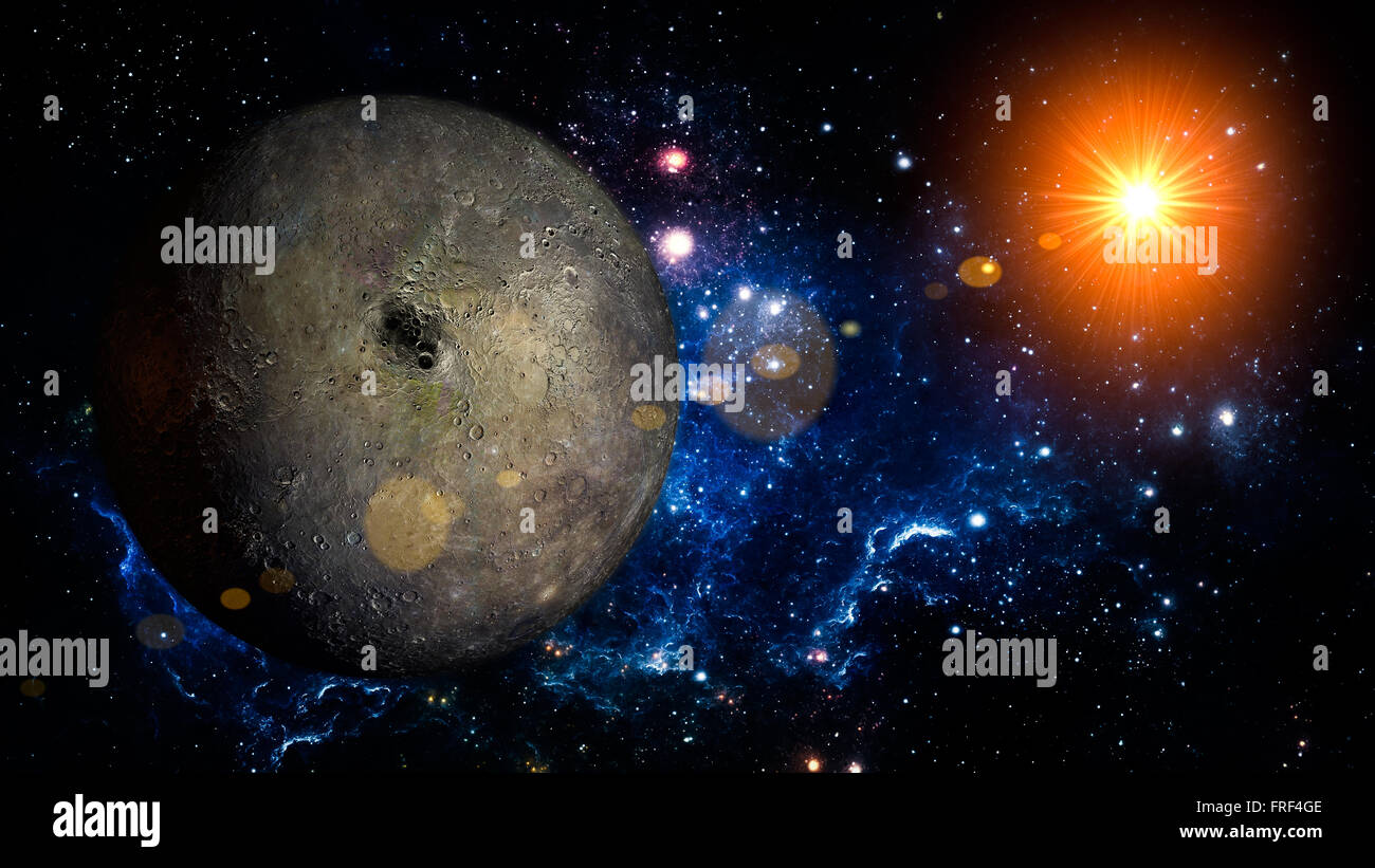 Mercury Planet Solar System space isolated illustration Stock Photo - Alamy