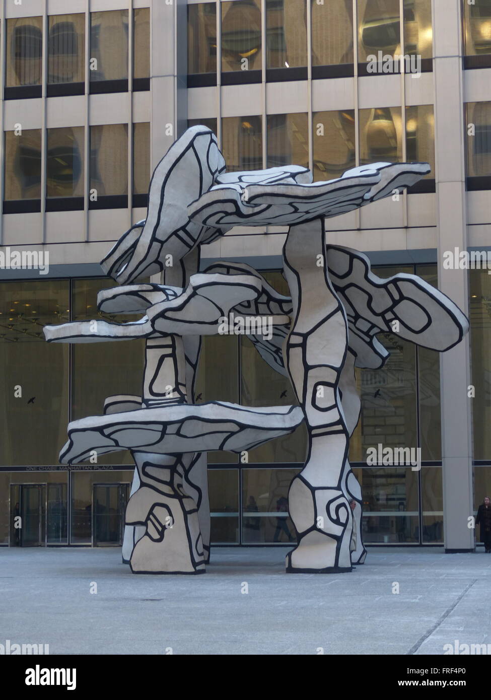 USA, NY, New York, Manhattan, Group of Four Trees, Jean Dubuffet, art ...