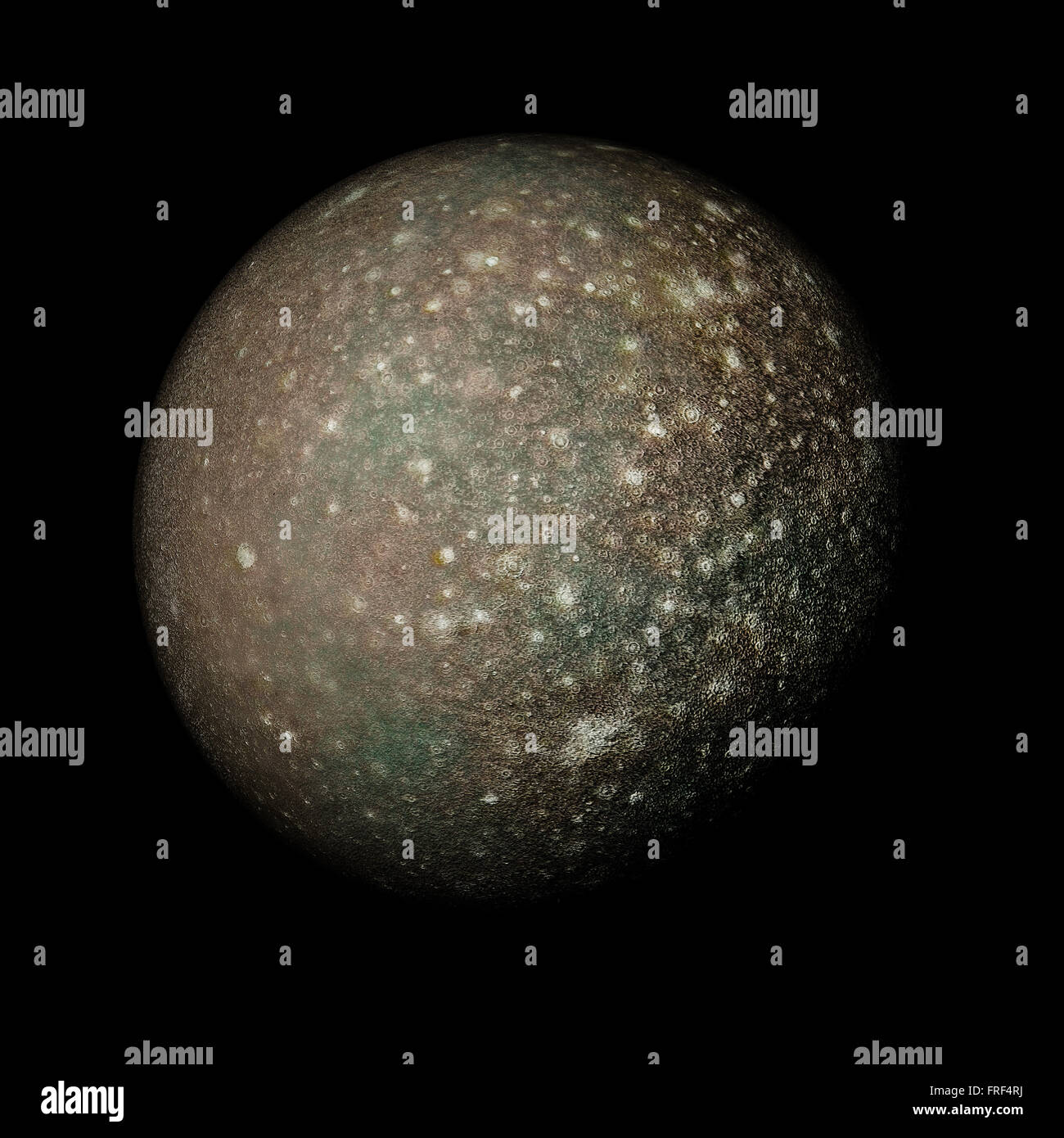Calisto Planet Solar System space isolated illustration Stock Photo - Alamy