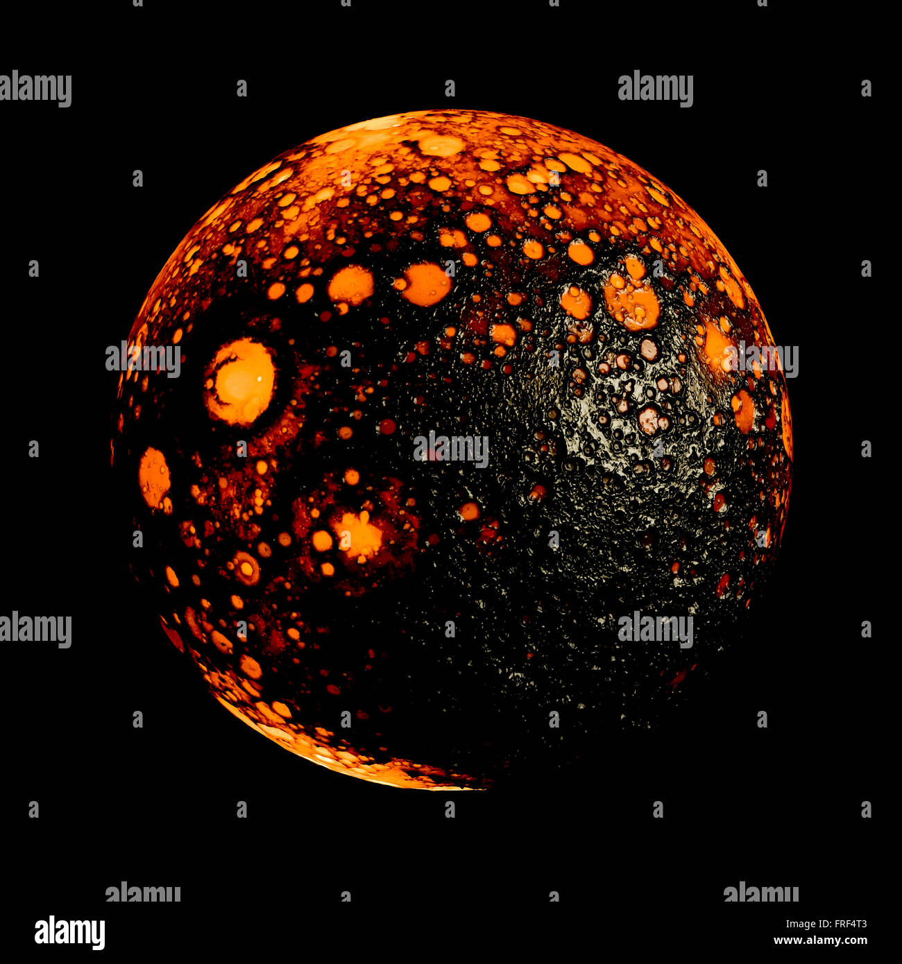 Hot planet solar system background illustration space Stock Photo - Alamy