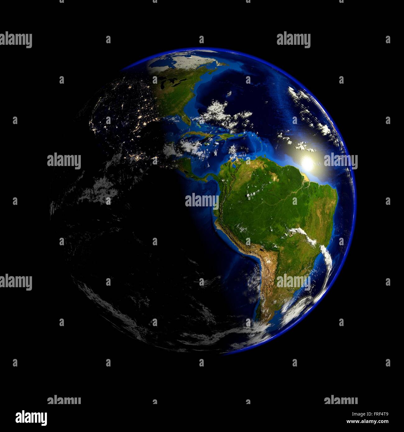 Globe earth brazil map hi-res stock photography and images - Alamy