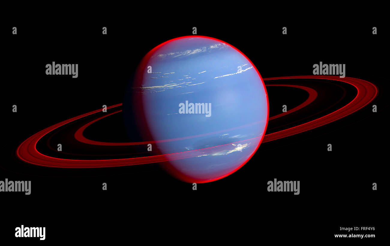 Neptune Planet Solar System space isolated illustration Stock Photo - Alamy