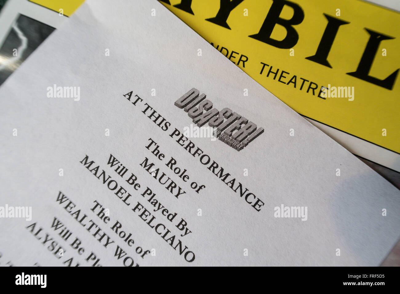 Broadway Theater Playbill, NYC Stock Photo - Alamy
