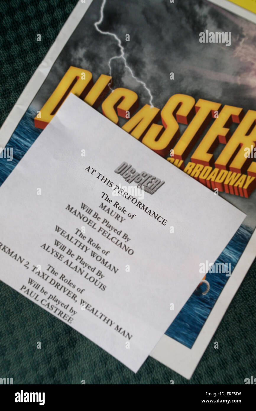 Broadway Theater Playbill, NYC Stock Photo - Alamy