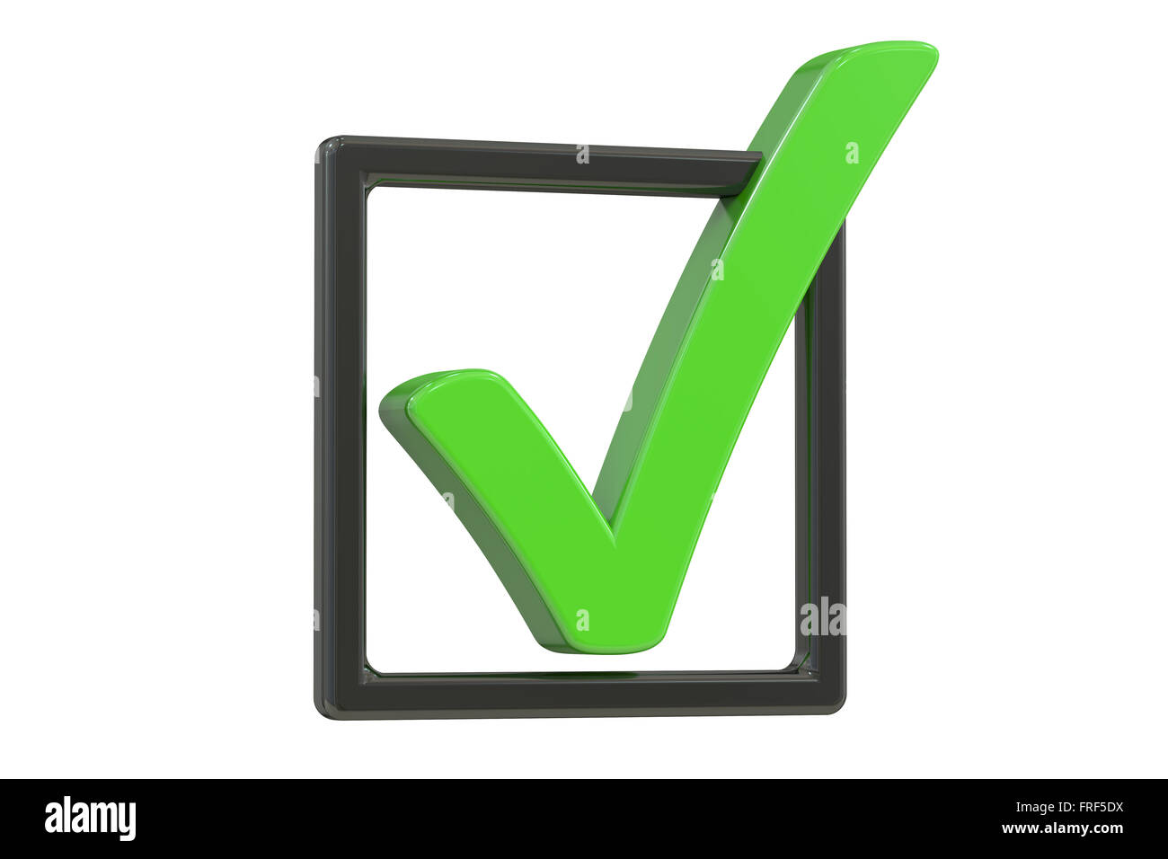 Check mark 3D isolated on white background Stock Photo - Alamy