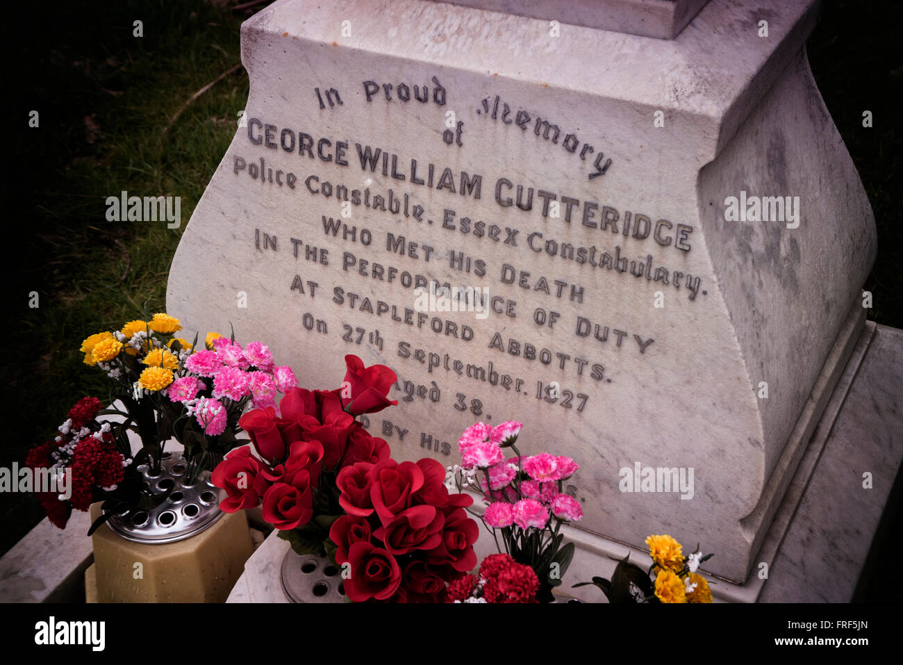 Murdered Police Constable George Gutteridge's grave at Lorne Road ...
