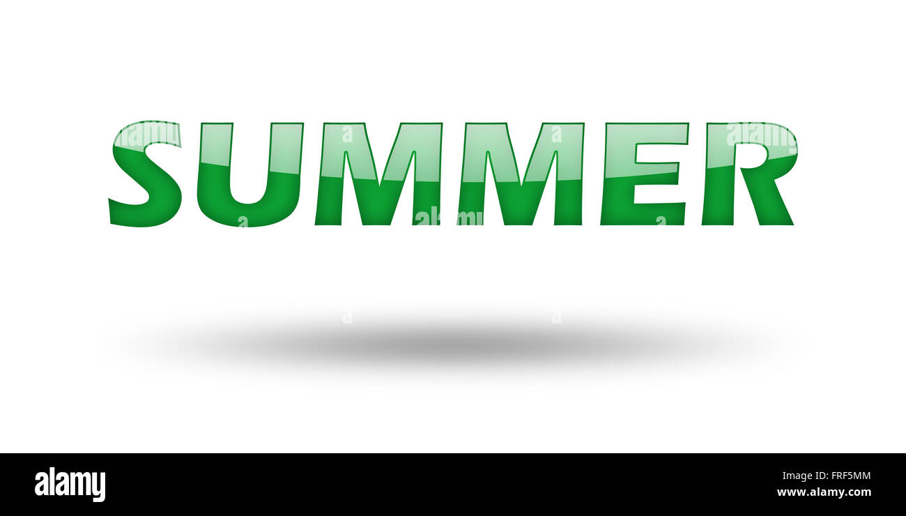 Word summer with green letters Stock Photo - Alamy