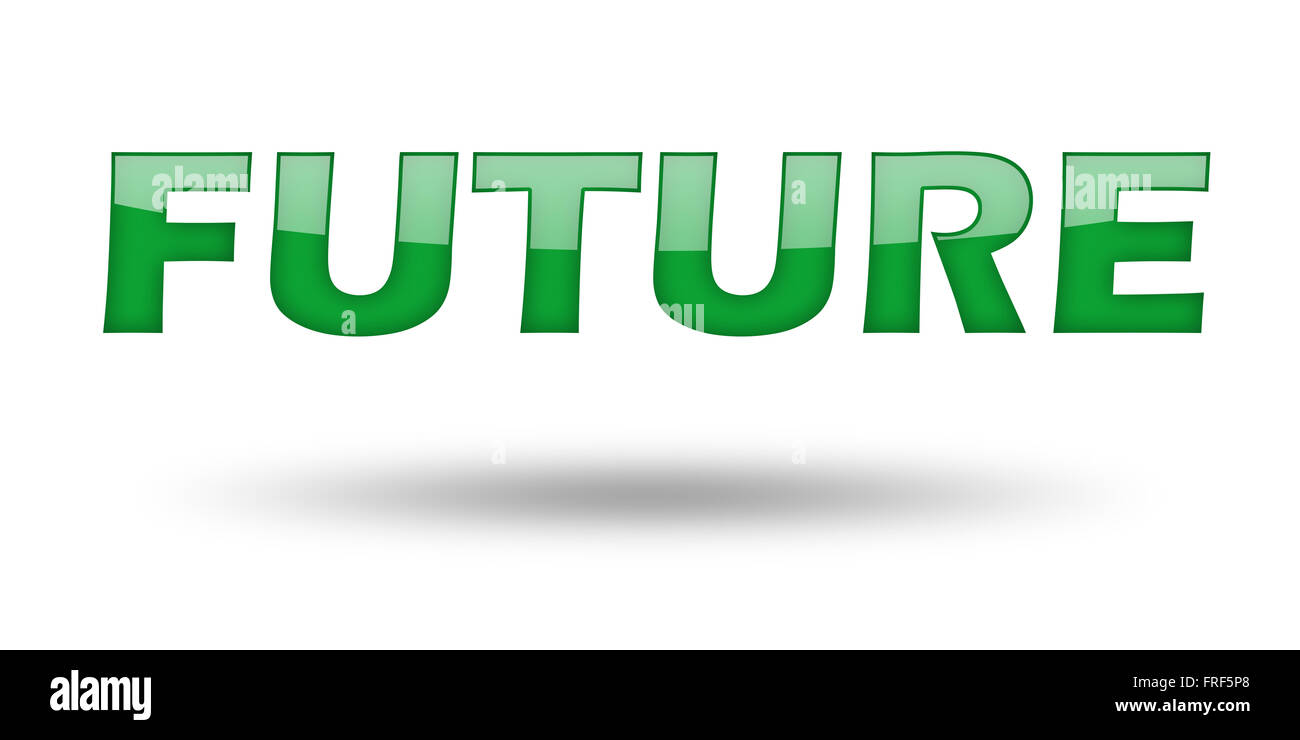 Word Future with green letters and shadow Stock Photo - Alamy