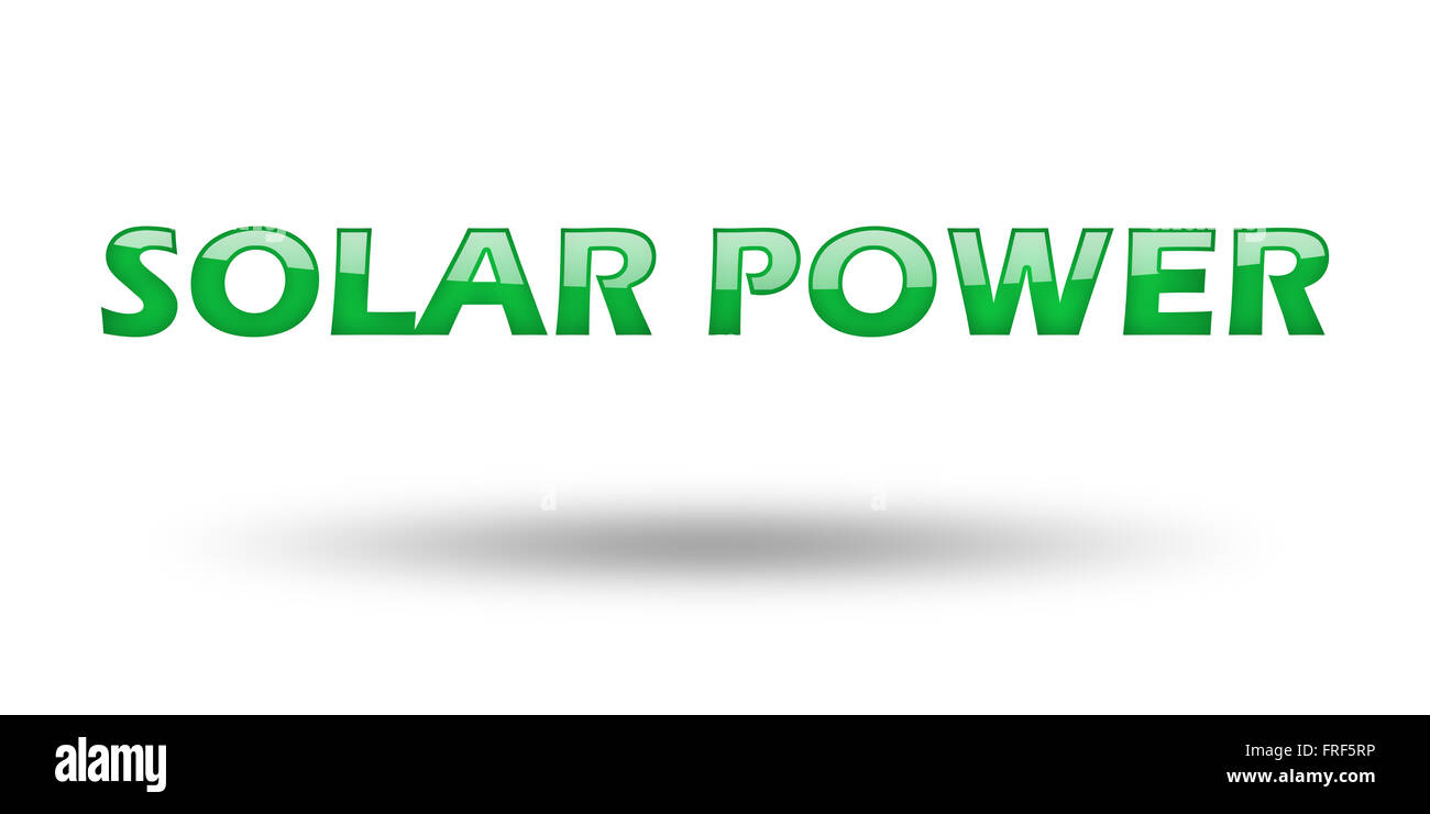 Solar power word text white hi-res stock photography and images - Alamy
