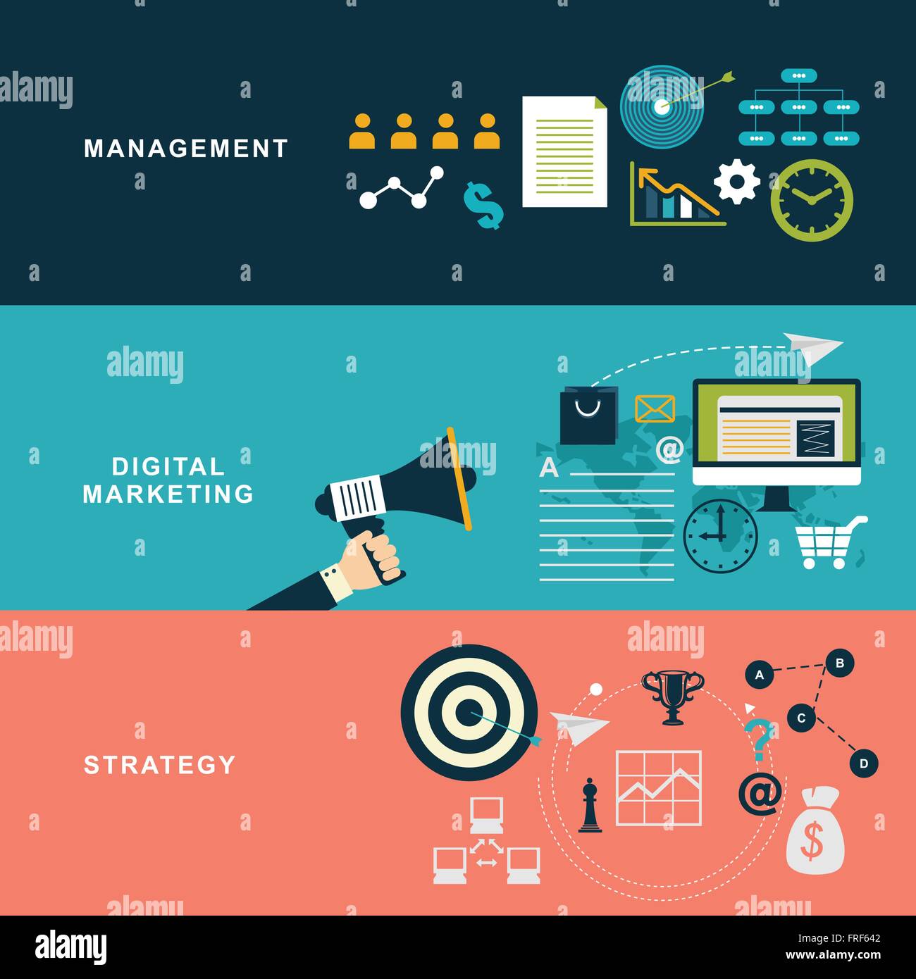 Set of flat design bussiness concept vector Stock Vector Image & Art ...